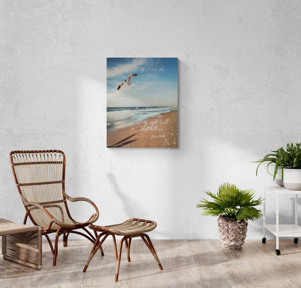 Seagull and Beach Inspirational Print | Glenna Bayer Photography